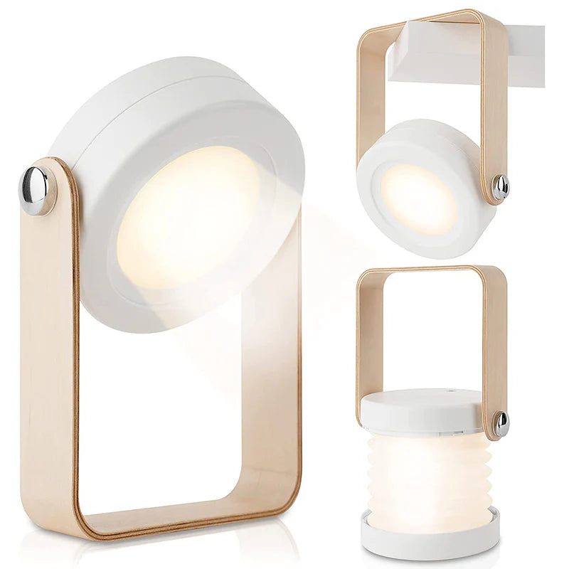 FlexiGlow: Modern 2-in-1 Rechargeable LED Lantern with Foldable Design