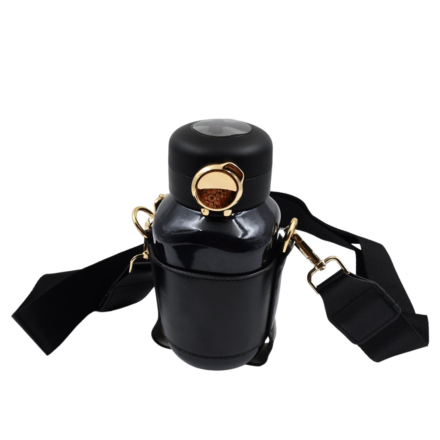 FashionCup: LED Temperature Display Thermos Bottle with Strap, Vacuum