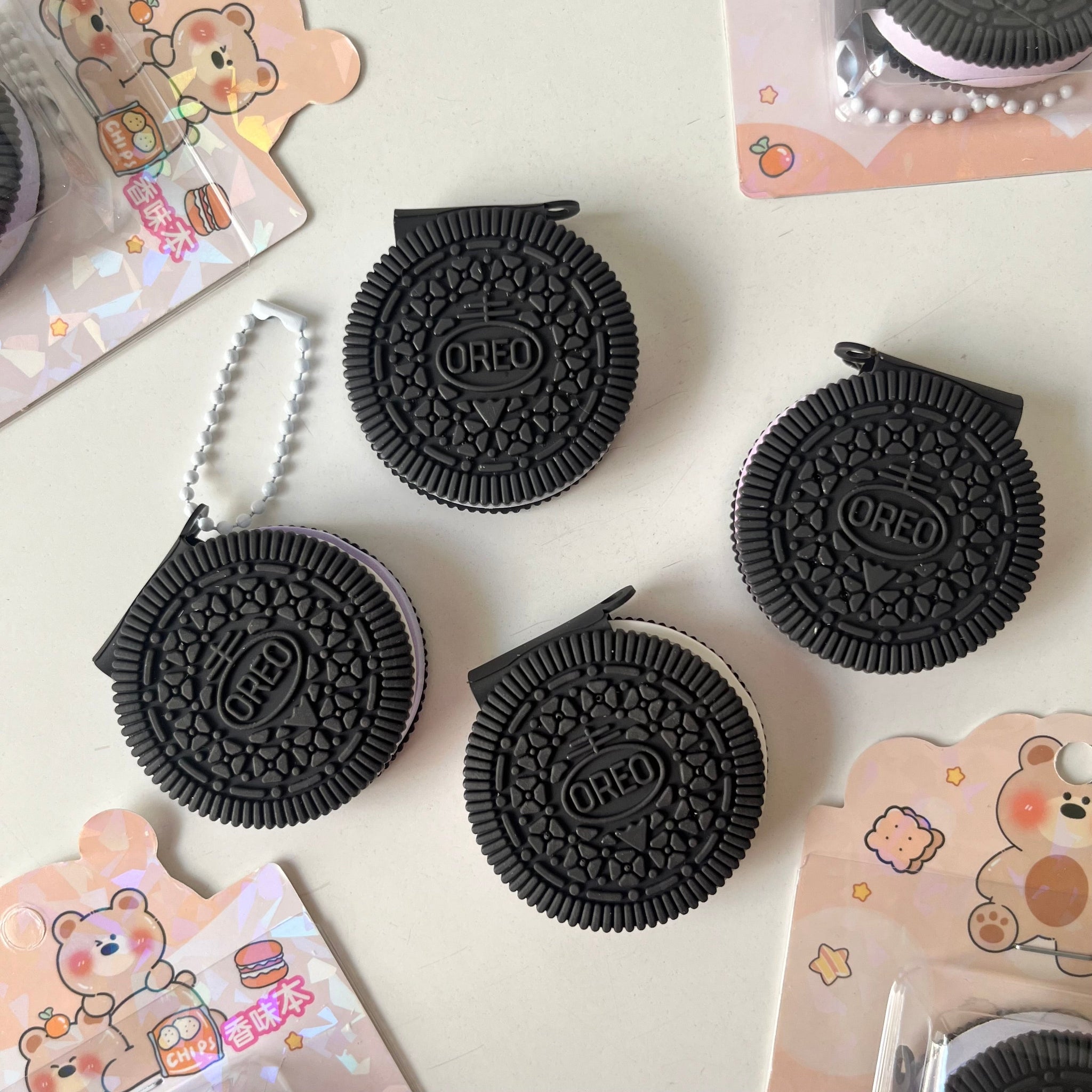 OreoMini: Scented Mini Oreo Keychain Diary Set Cute Compact Notebook f