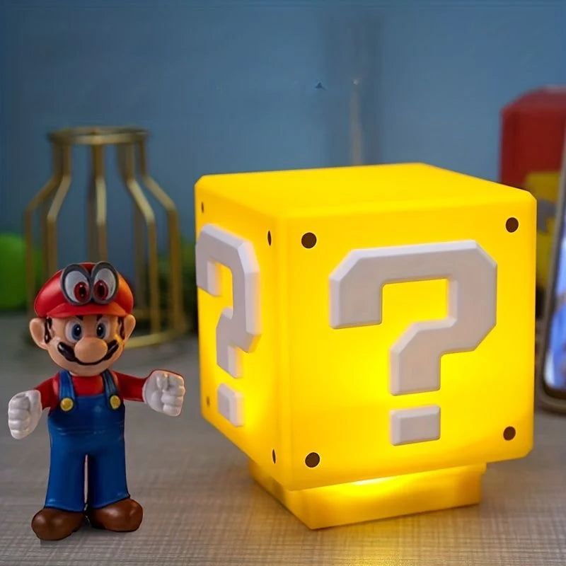 1UP: Sound Enabled Question Block Arcade LED Lamp Night Light for Game
