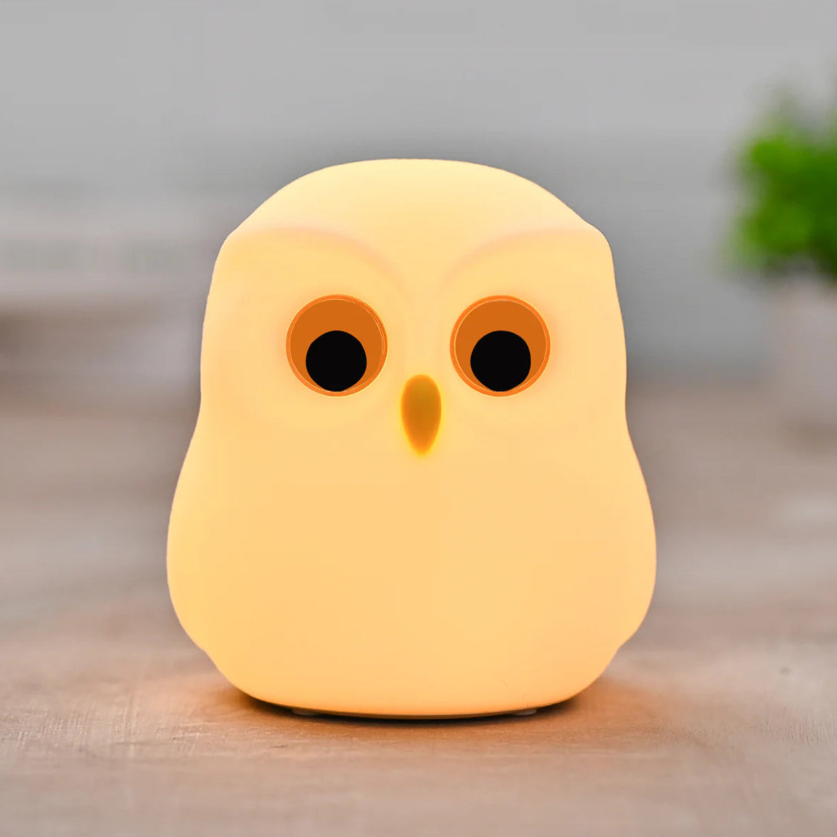 HootGlow: Adorable Owl LED Night Lamp with Rechargeable Battery for Co