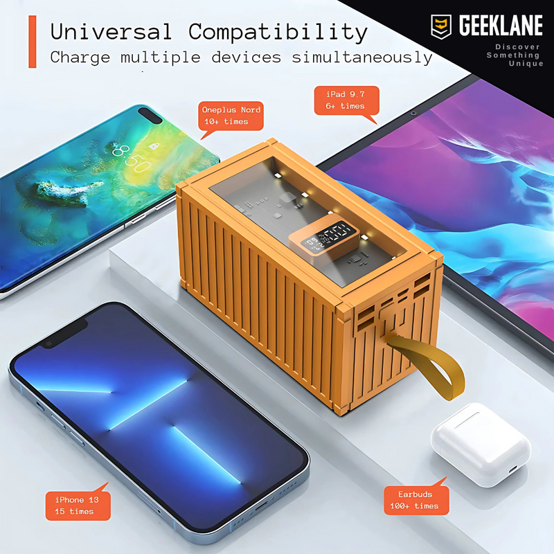 Cargo: 50000mAh Shipping Container Li-Po Power Bank with PD Fast Charg