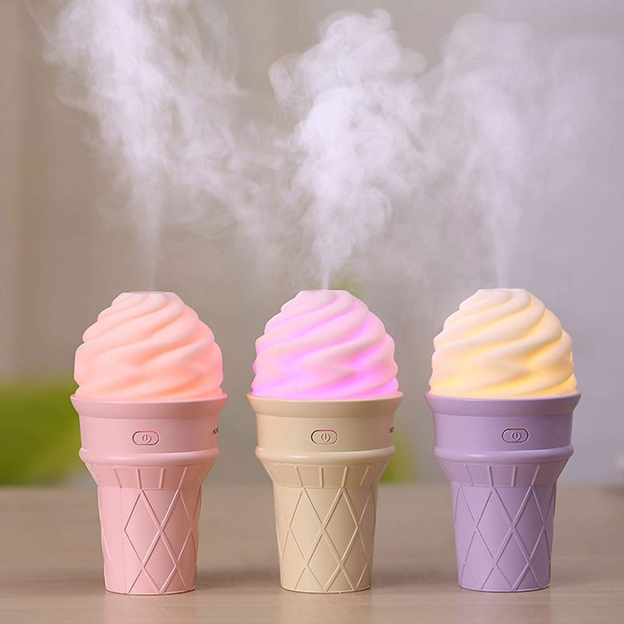 SweetMist: Ice-Cream Shaped Cool Mist Humidifier & Aroma Diffuser with