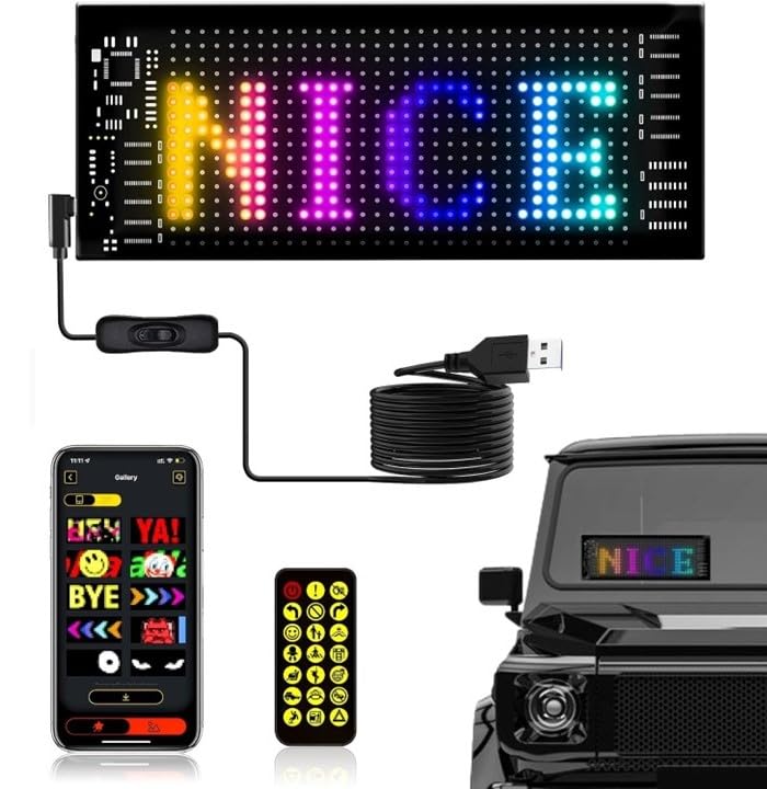 Pixy: RGB LED Matrix Display Panel with App & Remote Control, Flexible