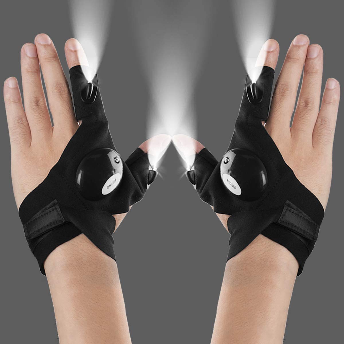 Handy: LED Flashlight Gloves with Fingerless Design for DIY Repairs, H