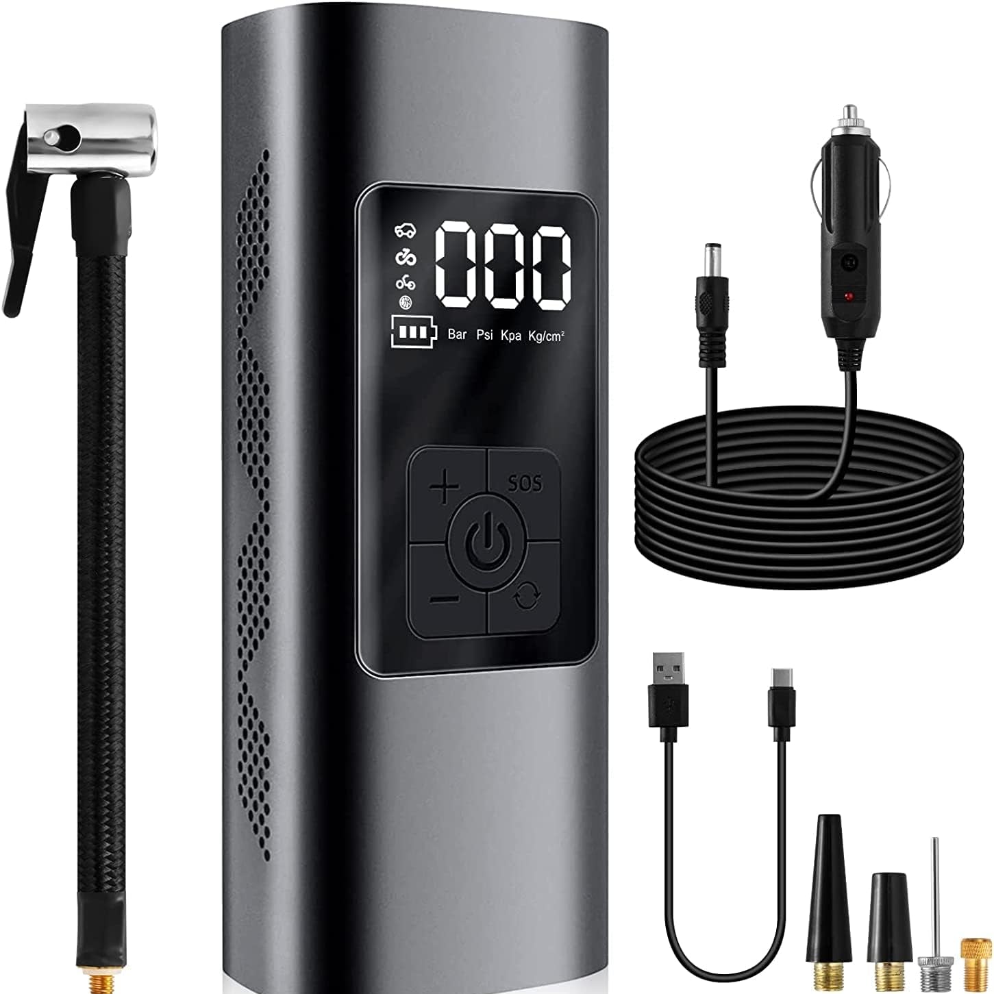 Inflato: Portable Tire Inflator & Power Bank – 150PSI Air Pump with Di