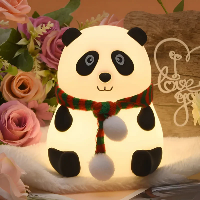Pandi: Portable Squishy Silicone Panda Night Lamp with Soft LED Glow,