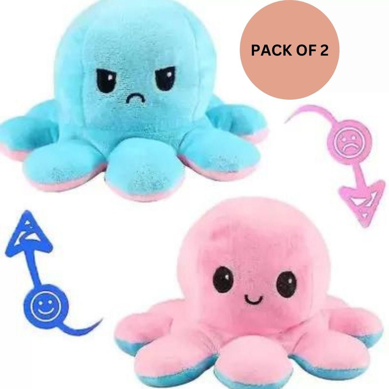 Chums: Reversible Plush Squishy Pals – Soft & Cuddly Octopus Toy for K