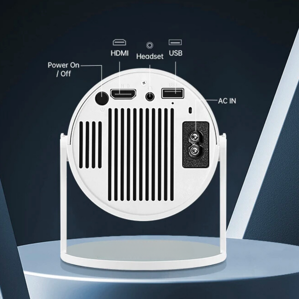 Zenith: Portable WiFi-Enabled HD Smart Projector with 4K Support, Buil