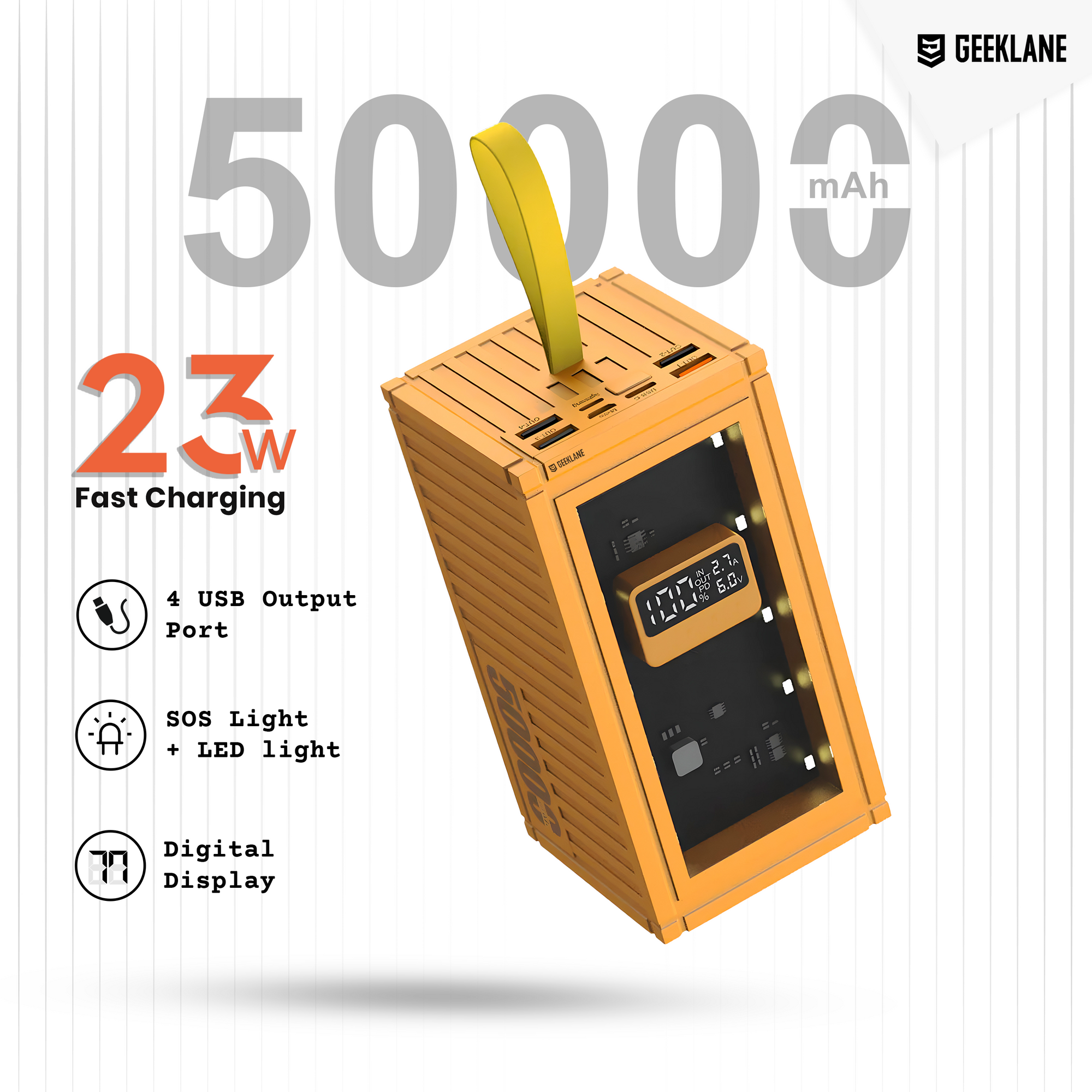 Cargo: 50000mAh Shipping Container Li-Po Power Bank with PD Fast Charg