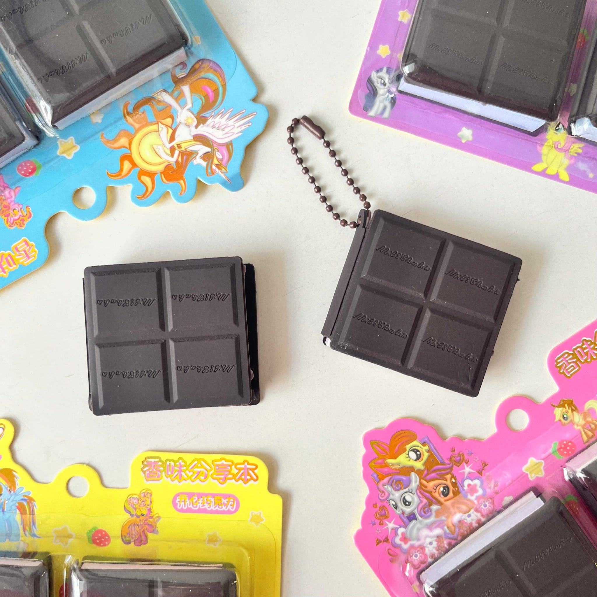 CocoMini: Scented Mini Chocolate Keychain Diary Set Cute Compact Noteb
