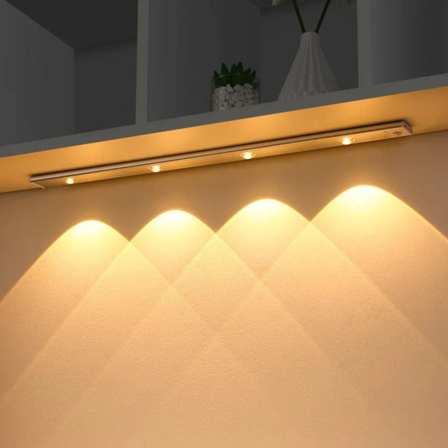 Sleek: USB-C Rechargeable LED Panel Light with PIR Motion Sensor, Moun