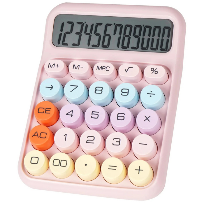 Pastel: Cute & Quirky Aesthetic Calculator with 12-Digit Display, Larg